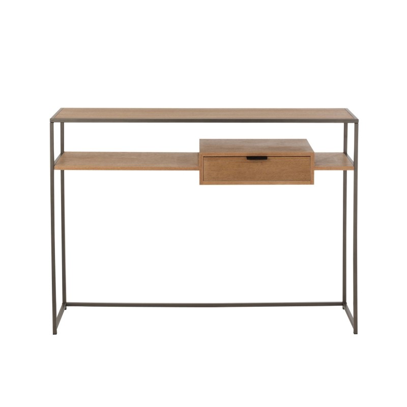 Console design en bois et métal avec 1 tiroir ESTER - HELLIN