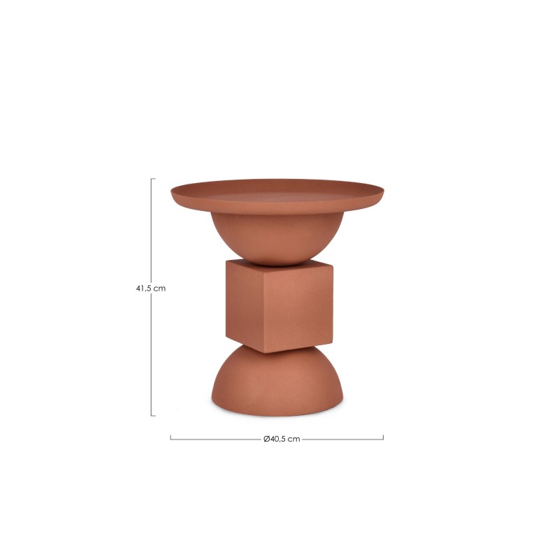 Table basse ronde design en métal coloré D41 POLA - HELLIN