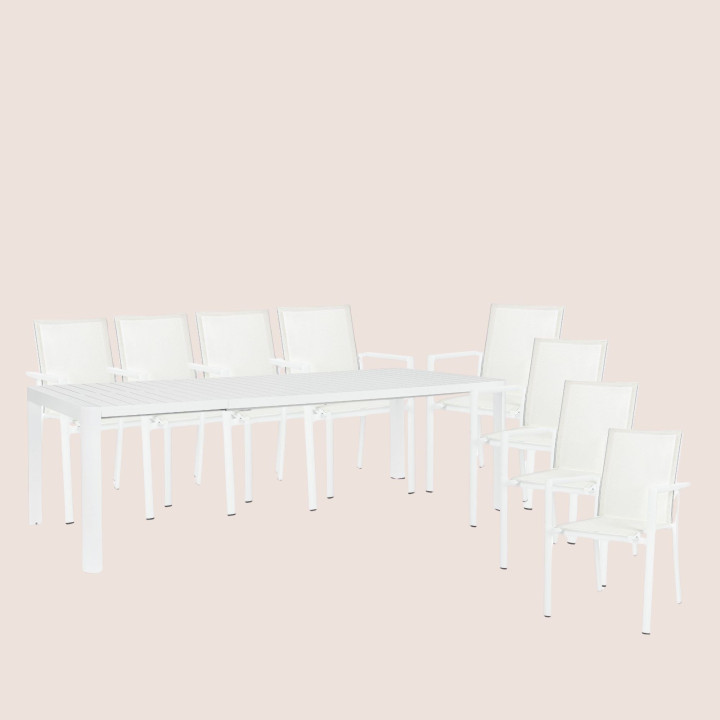 Table à manger ronde avec 4 chaises – Ensemble LETA bois | Hellin